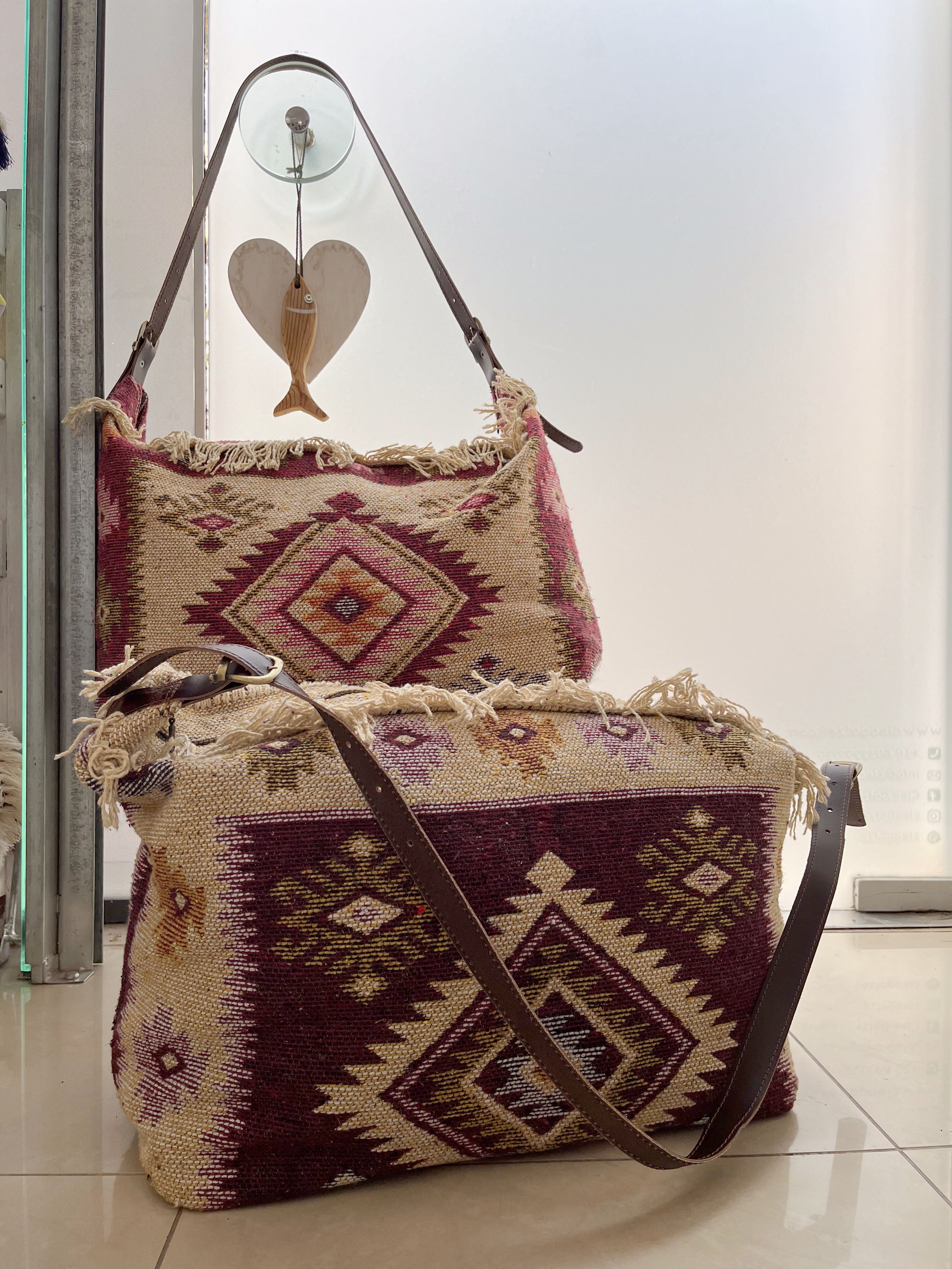 BOHO RHOMBUS carpet weekend bag – cleogatzeli